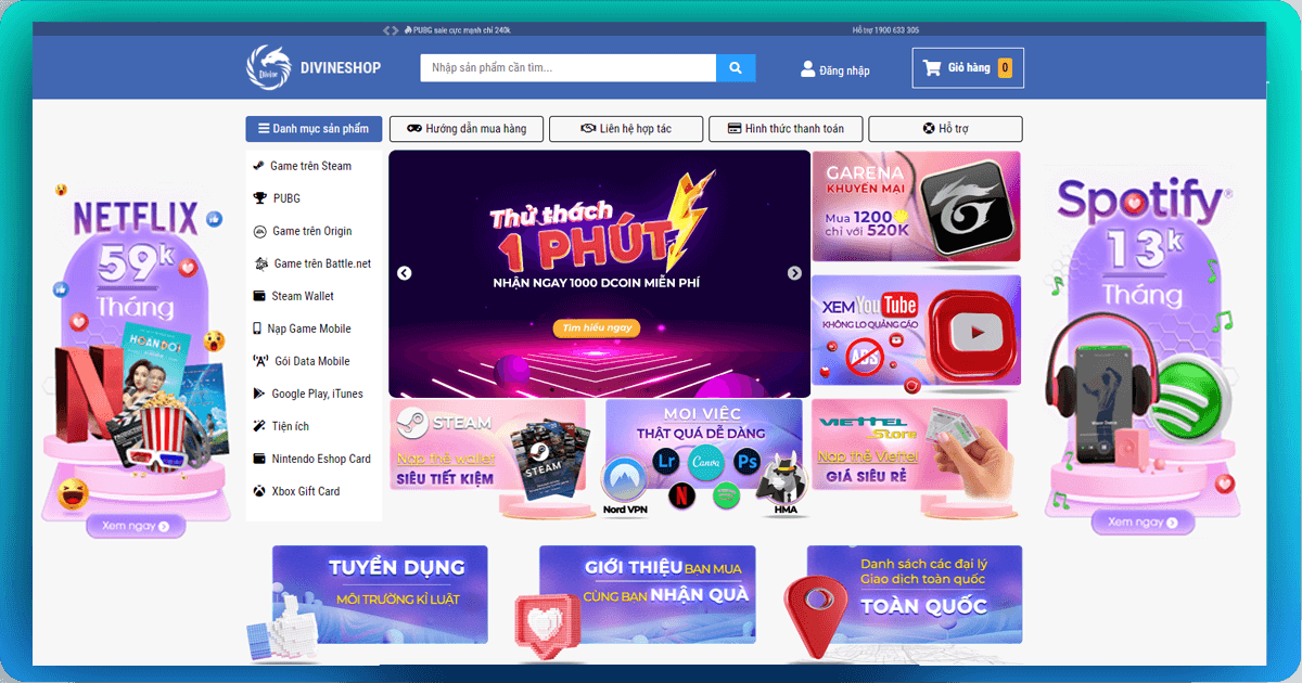 Divine Shop - Game bản quyền