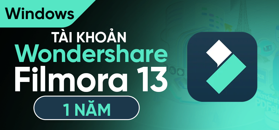 Tài khoản Wondershare Filmora 13 (1 năm) - Windows | Divine Shop
