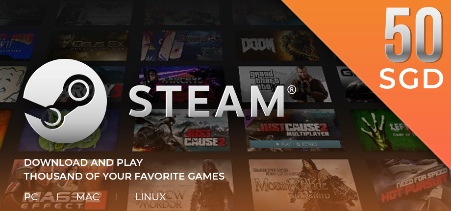 Steam Wallet Code 50 SGD (~1.018.500 VNĐ) | Divine Shop